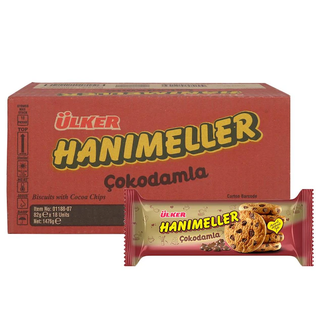 ÜLKER HANIMELLER RULO ÇOKODAMLA 82GR - 18 Lİ Bisküvi ve Kekler